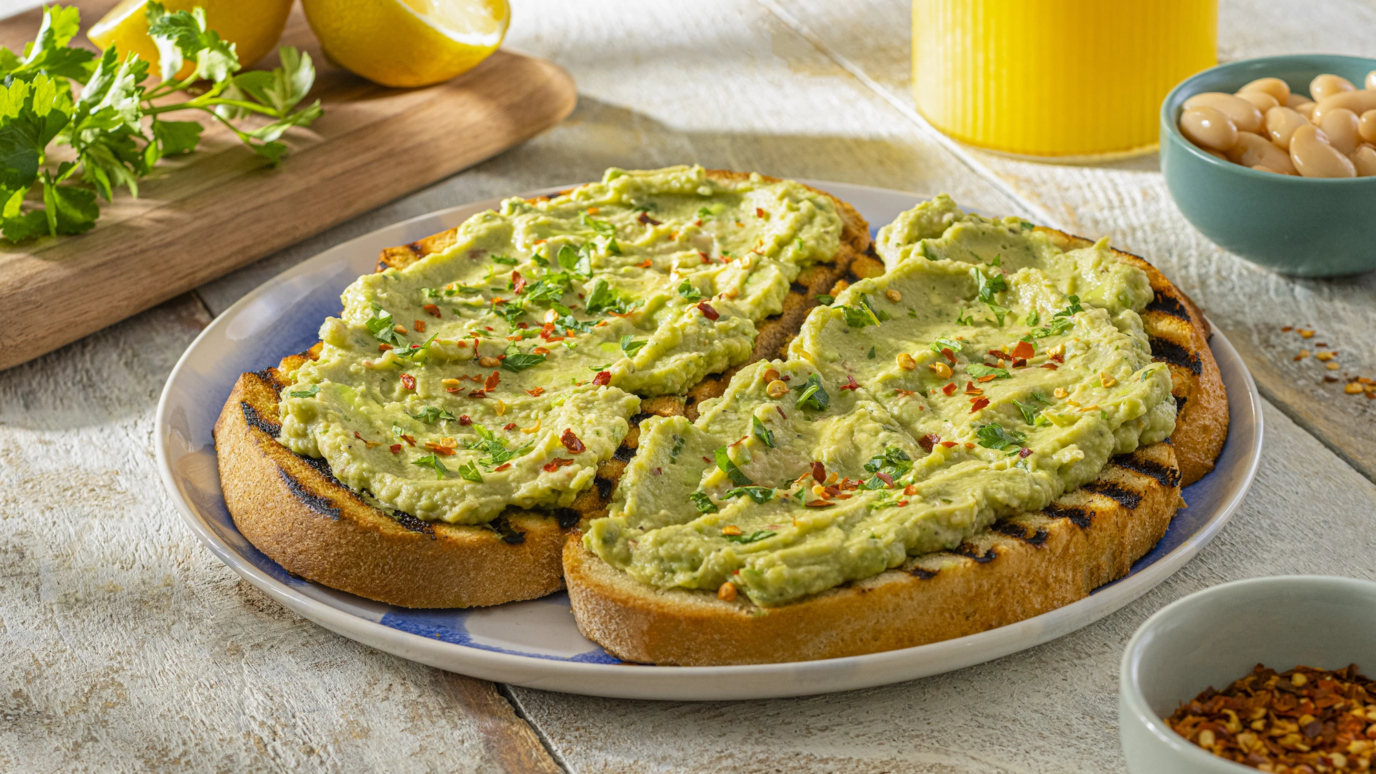 White Bean Avocado Toasts - Furmanos Foodservice